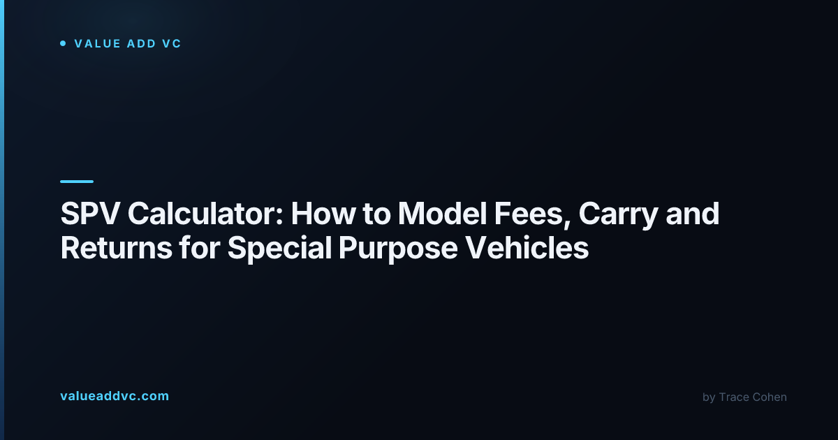 SPV Calculator: How to Model Fees, Carry and Returns for Special ...