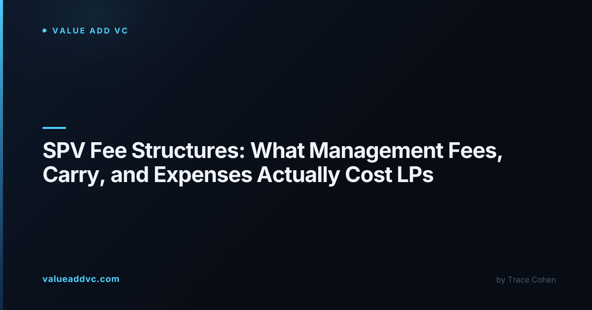 SPV Fee Structure: What Management Fees, Carry, and Expenses Actually ...