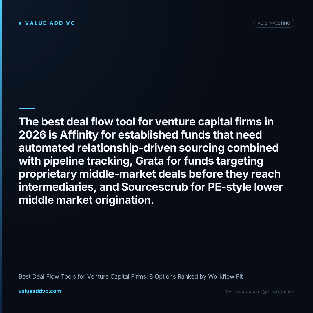 8 VC Deal Flow Tools: Affinity vs DealCloud (2026)